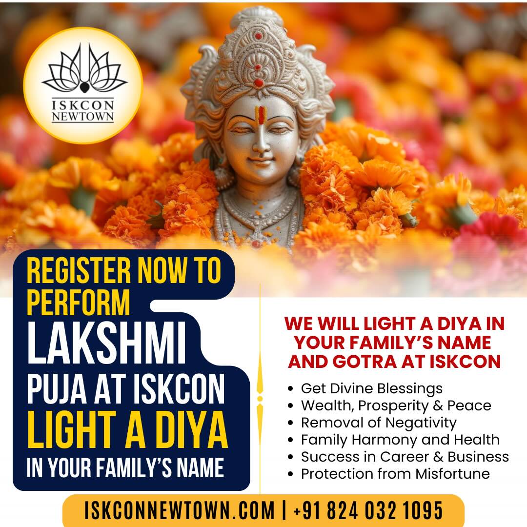 Diwali, Dhanteras, Govardhan Puja, Lakshmi Puja at ISKCON Newtown